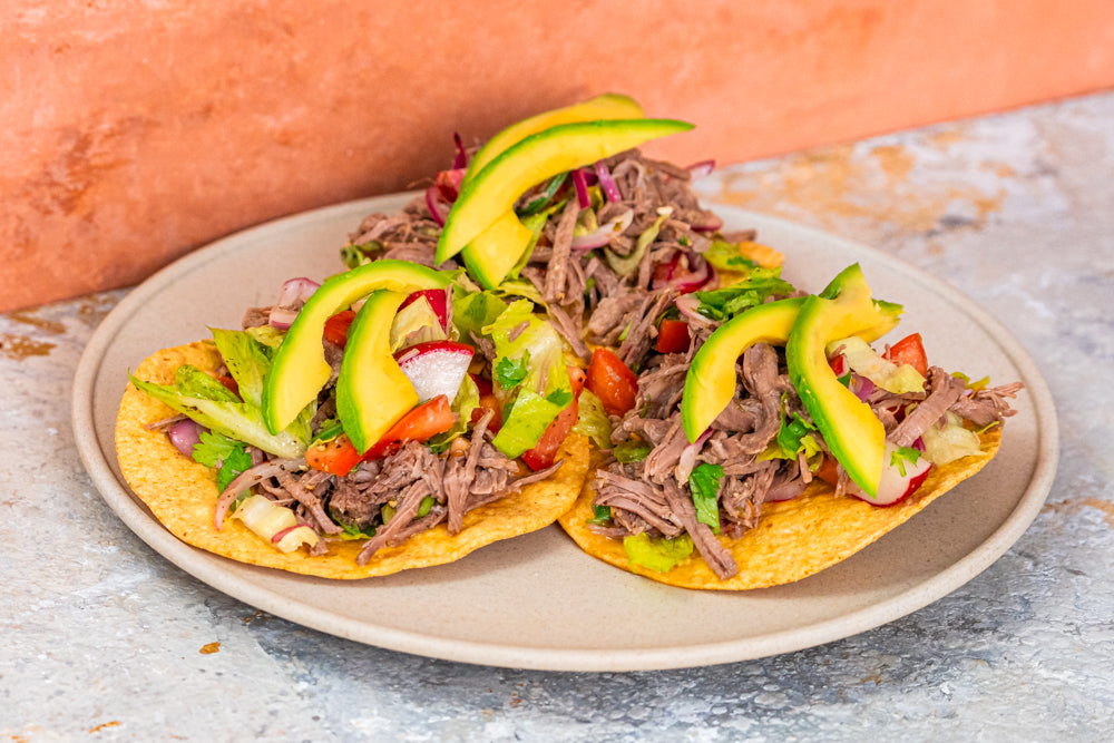 Tostadas de salpicon (pulled beef tostadas) – Andy Cooks